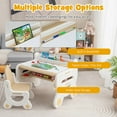 Costway Toddler Craft Activity Desk - Art Dry Erase Study Table & Chair ...
