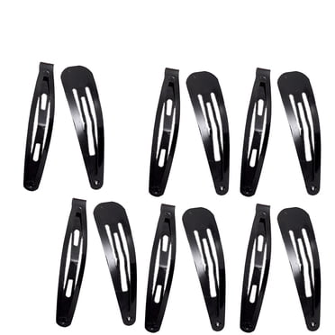 Equate Hair Snap Clips, Black, for Small Sections of Hair or Intricate ...
