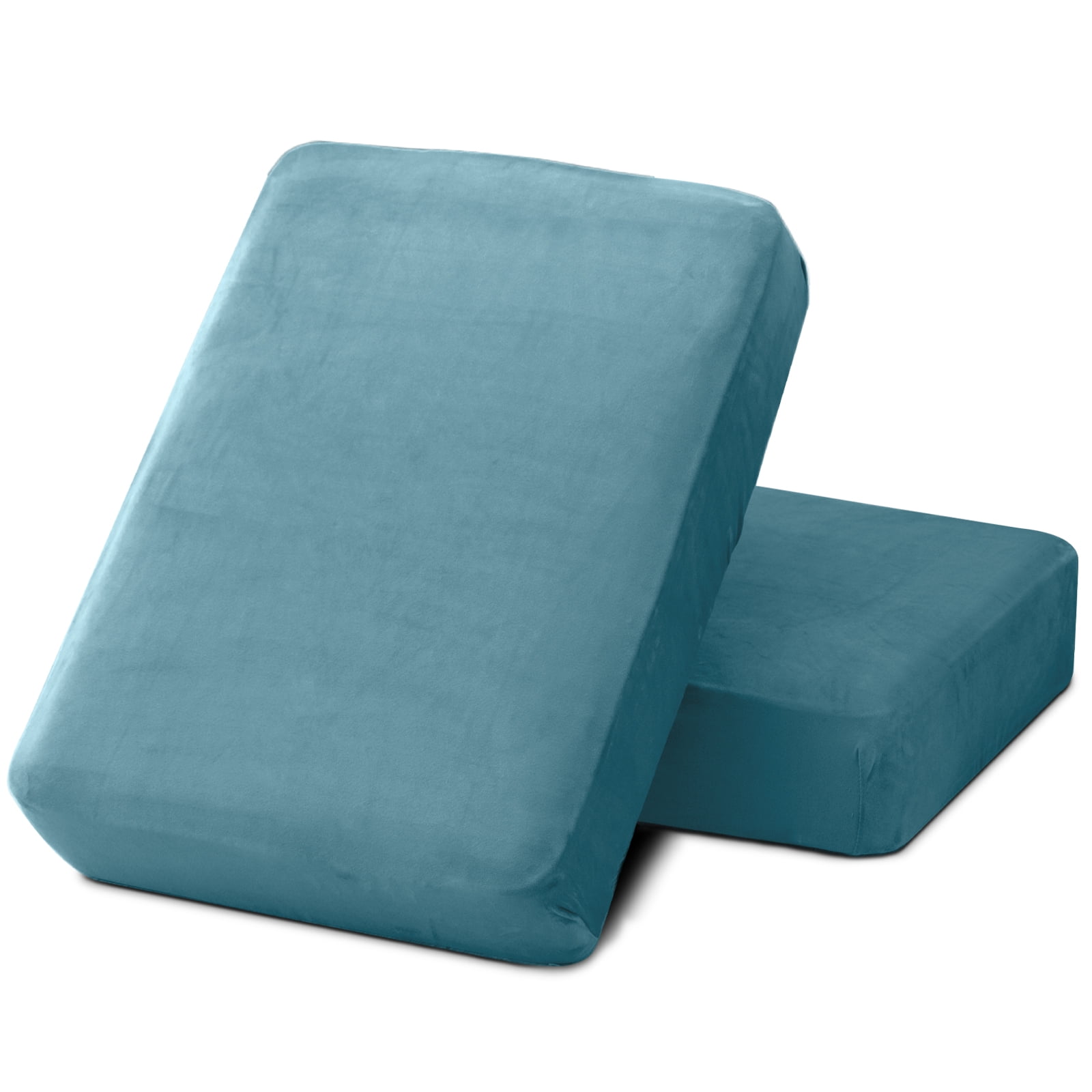 Rosnek Velvet Couch Cushion Cover Stretch Rectangle Individual Sofa ...