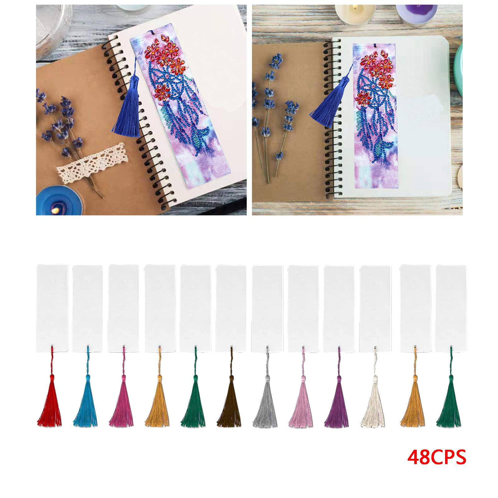 Keychain Tassels with Cord Loop Blank Bookmarks Card Mix Colored ...