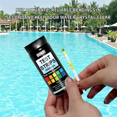 7 in 1 Water Test Strip Kit 100pcs Multifunctional pH Alkalinity Free ...