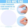GJX 215 NFC Tags Cards, 100Pcs White Round PVC Coin Cards Compatible ...