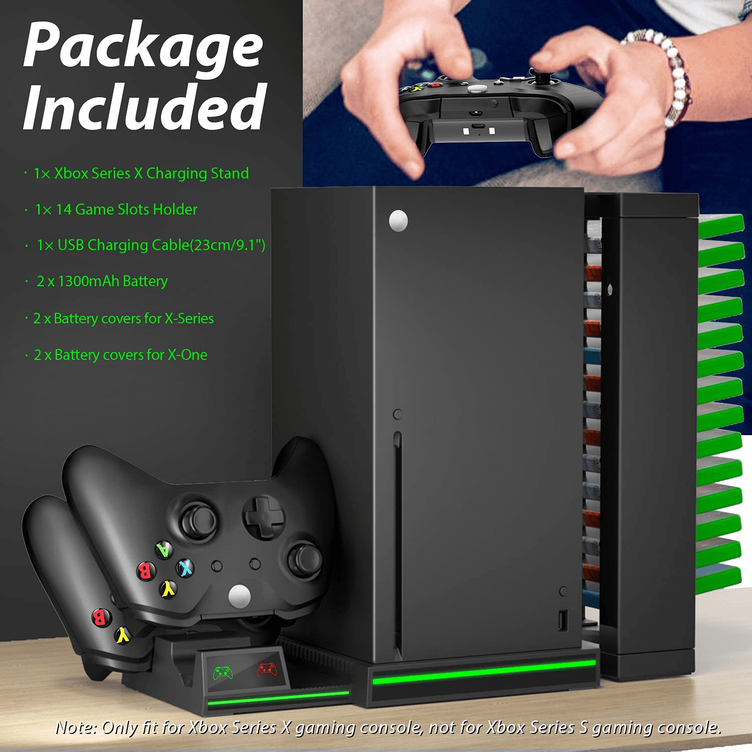 Buy OIVO Vertical Stand for Xbox Series X Console, Dual Controller ...