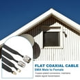 Uxcell Door/Window Pass Through Flat Coaxial Cable with SMA Male to ...