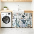 Blue Snowman Christmas Sink Skirt 11"Wx13"L,Dustproof Under Sink ...