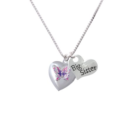 Delight Jewelry - Delight Pink & Purple Butterfly Locket - Big Sister ...