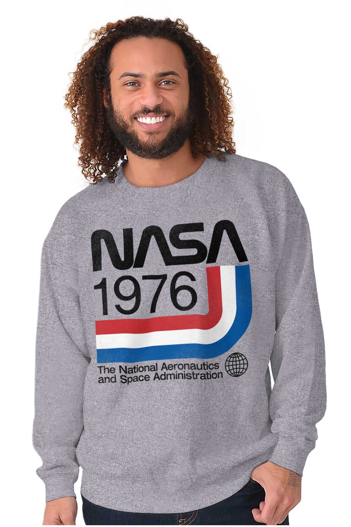 Classic America NASA 1976 Worm Logo Sweatshirt for Men or Women Brisco ...