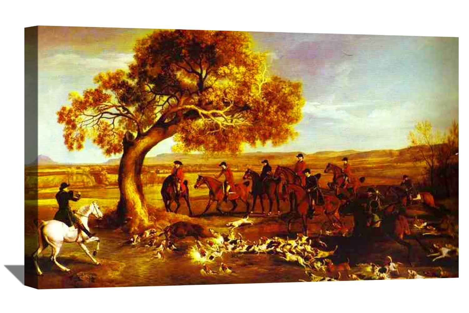 George Stubbs Paintings Sporting Art Print The Grosvenor Hunt Canvas ...
