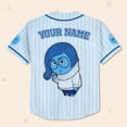 Custom Disney Inside Out Sadness Simple Blue Baseball Jersey ...