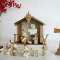 Christmas Christ Nativity Resin Statue Scene Set Manger Holy Figure ...