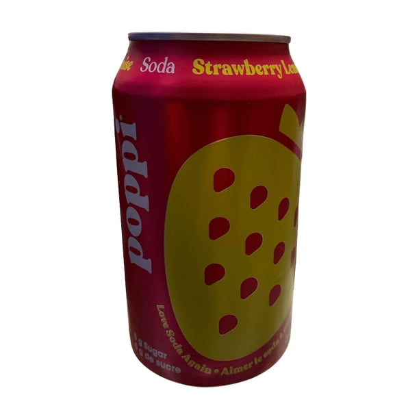 Poppi Strawberry Lemon Soda 355ML - Canadian Edition - Walmart.ca