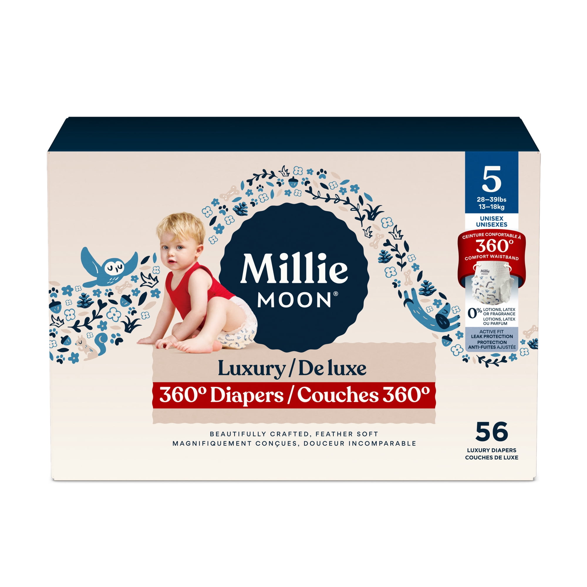 Click here for Millie Moon Luxury 360 Diapers  Size 5 prices