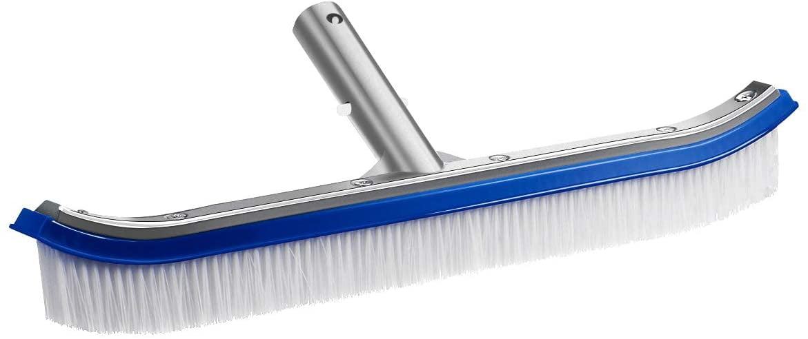 Swimming Pool Brush 18 , Rei orced Metal Backbone Nylon Bristles, Heavy ...