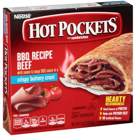 HOT POCKETS Frozen Sandwiches BBQ Recipe Beef 2-Pack - Walmart.com