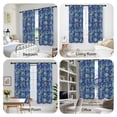 Paisley and Floral Blue Pattern Blackout Curtains,Triple Weaved Fabric ...