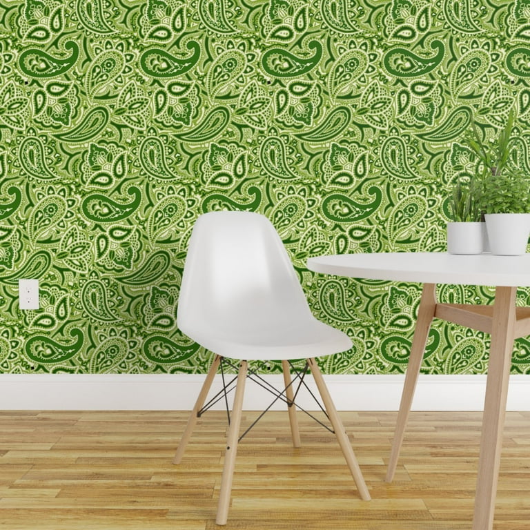 Green Paisley Background
