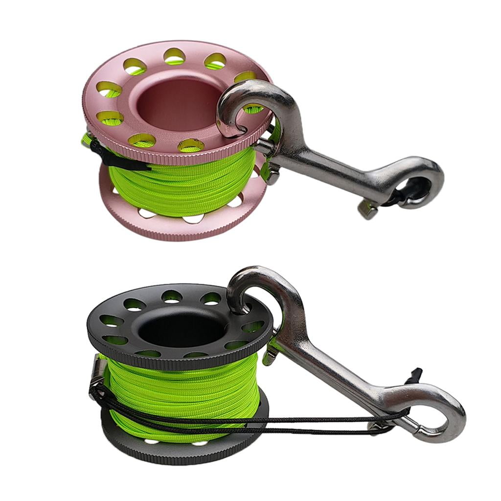 Pack of 2 Finger Reel Scuba Diving Spool 15m/49.21ft Line with Double ...