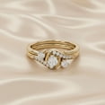 AFFY 3 Stone Bypass Bridal Set Rings for Women, 0.50 Carat (ctw) Lab ...