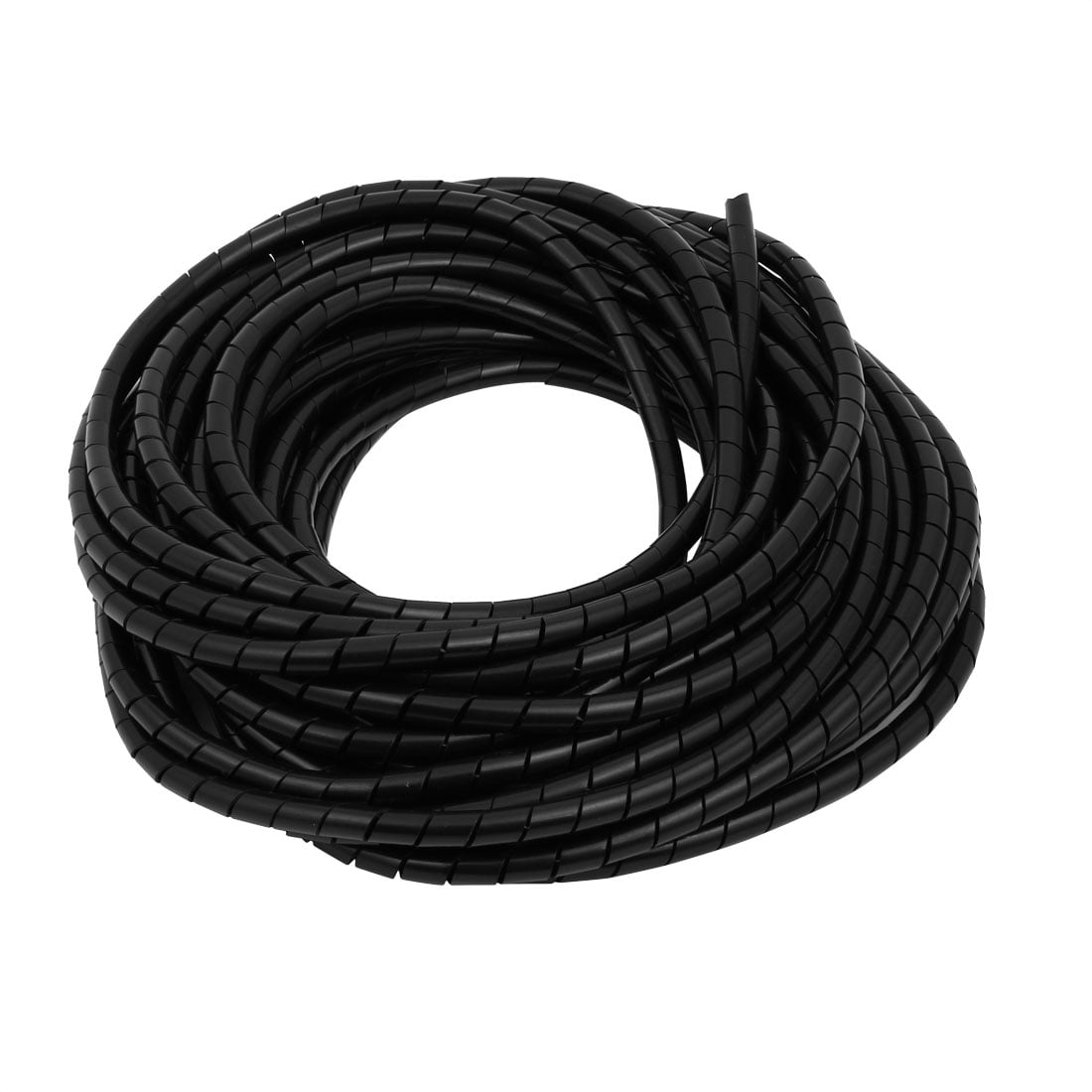 6mm Dia Flexible Spiral Tube Cable Wire Wrap Manage Cord Black 10 ...