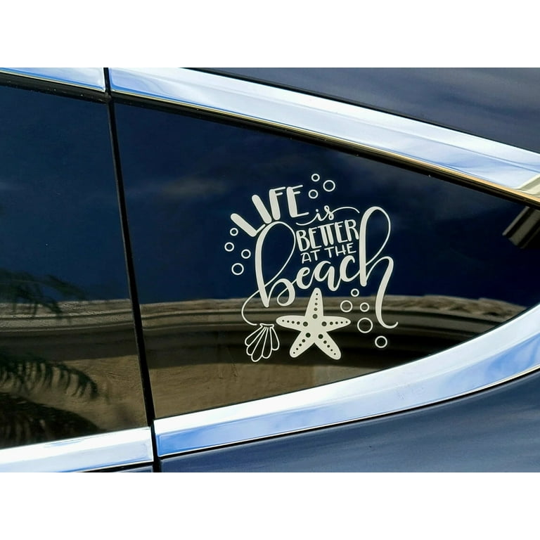 Beach decals for cars store