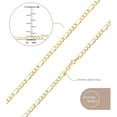 Jewelry Atelier Gold Filled Figaro Chain Necklace, 14K Solid Yellow ...