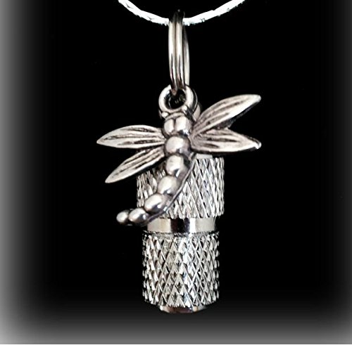 Classic MINI Faceted Silver DRAGONFLY CREMATION URN Keepsake - Includes ...
