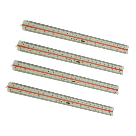 4x Engineer Triangular Scale Ruler 1:20 1:25 1:50 1:75 1::125 - Walmart.ca