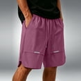 Agkizg Men's Shorts Solid Color Casual Elastic Waistband Drawstring ...
