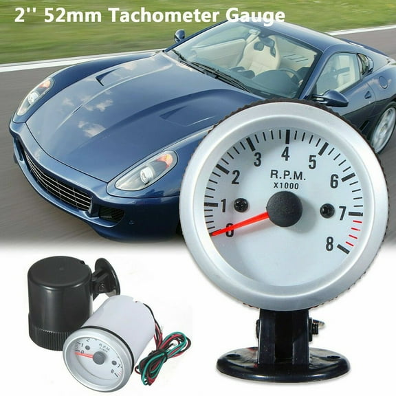 Fule Durable 12V Universal Motorcycle Tachometer Meter LED Backlight ...