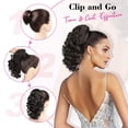 12" Ponytail Extension, Classic Loose Curly Wavy Claw Clip Pony tails ...