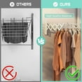 X-cosrack Wall Mount Accordion Expandable Steel Clothes Air Drying Rack ...