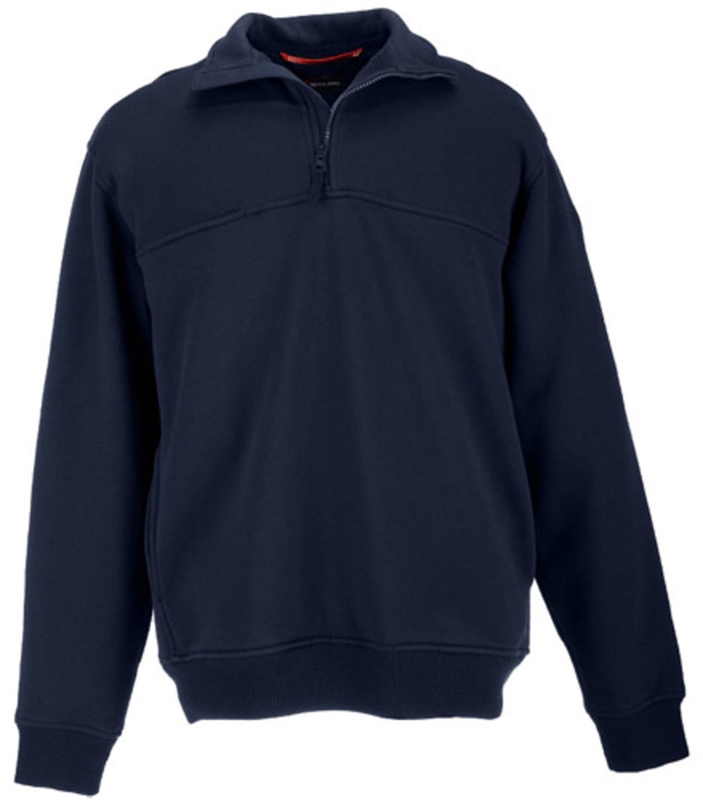 1/4 Zip Job Shirt, Fire Navy - Walmart.com