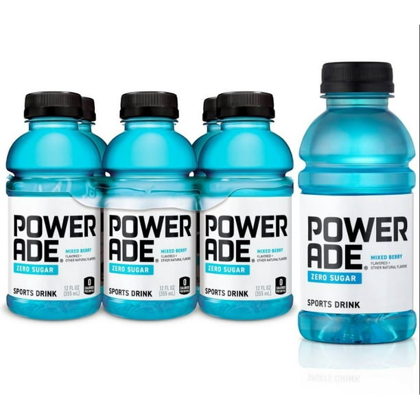 POWERADE ZERO SUGAR Mixed Berry, 12 -FL OZ ( Pack Of 12.) - Walmart.com