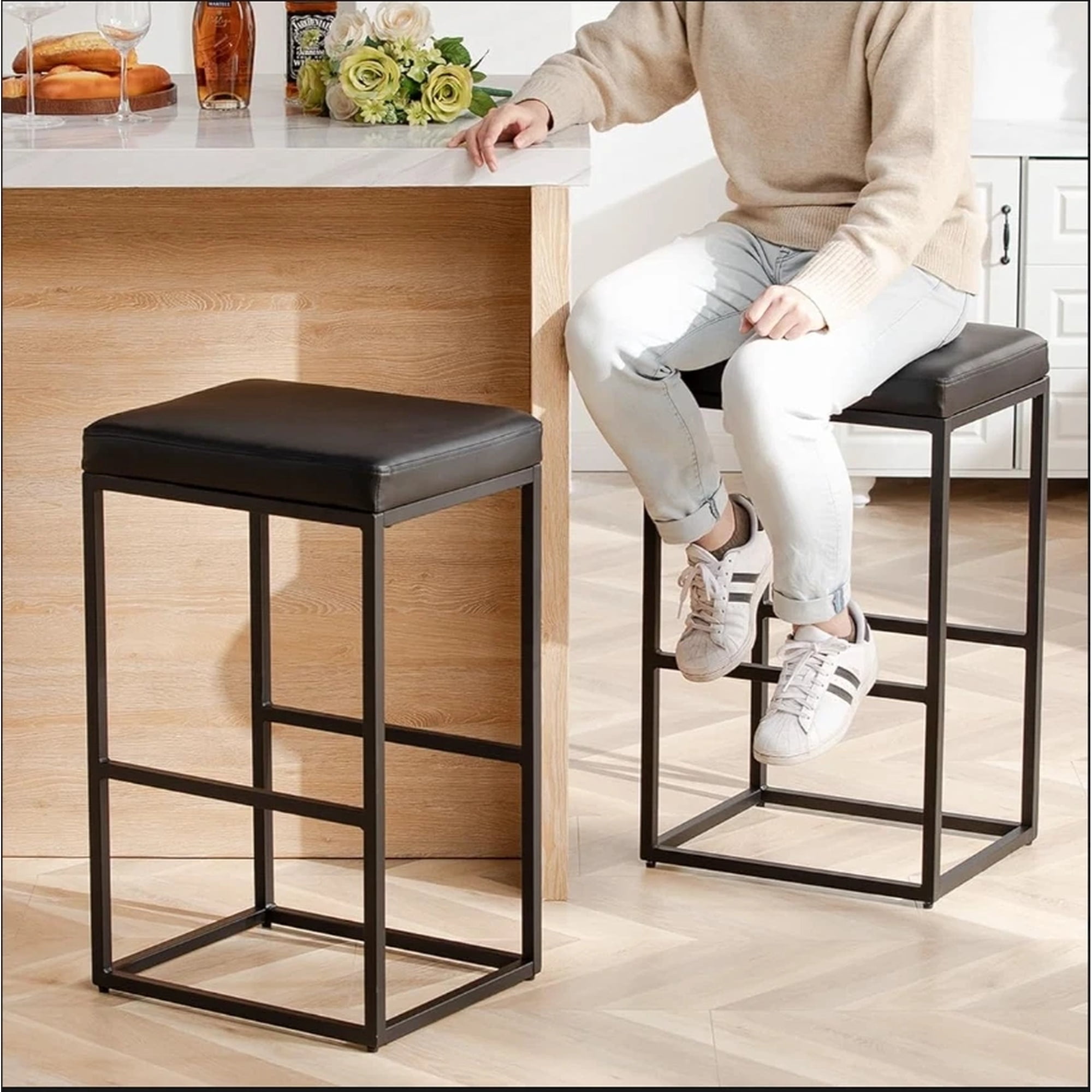 Click here for Toytexx 2-Pack Square Bar Stools  30 Counter & Bar... prices