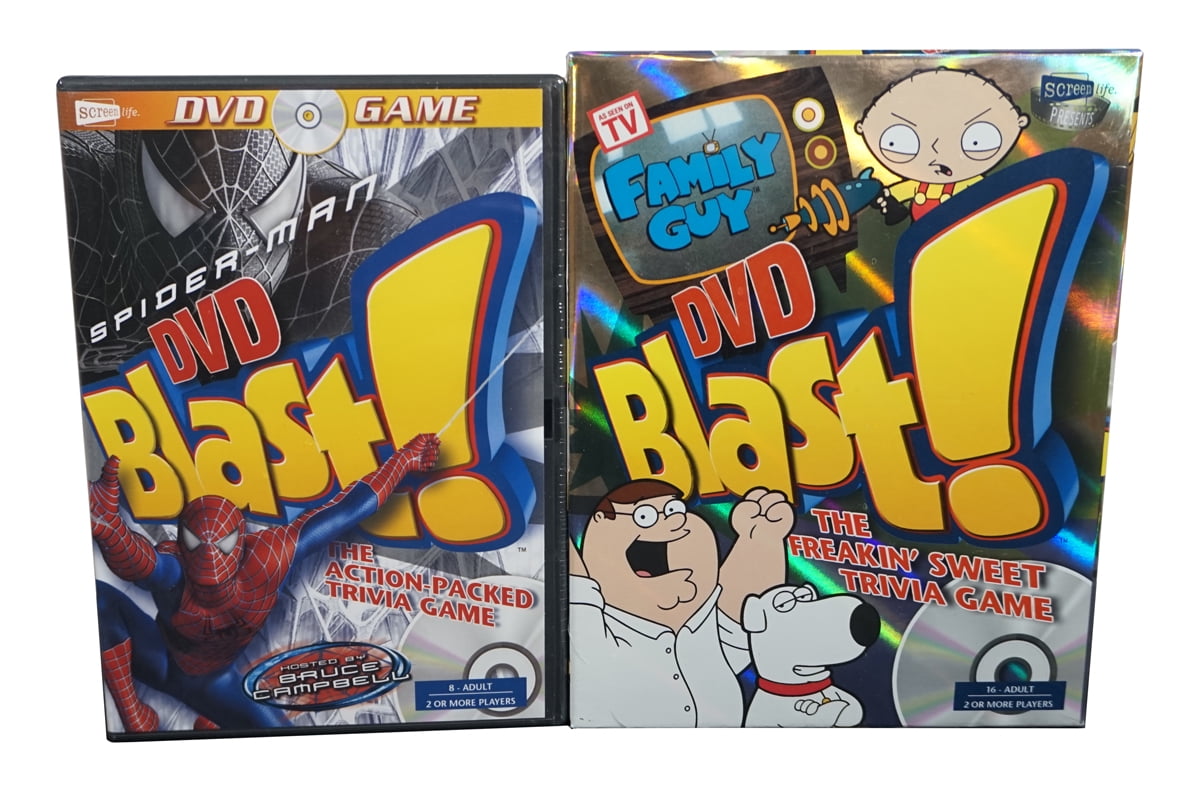 Set of 2 - Family Guy DVD Blast PLUS Spider-Man DVD Blast game From ...