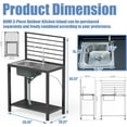Domi Outdoor Kitchen Series Aluminum Outdoor Workbench Stainless Steel ...