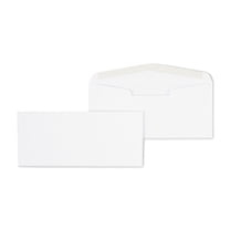 Staples Premium #10 Envelopes, White, Diagonal-Seam, Gummed Closure ...