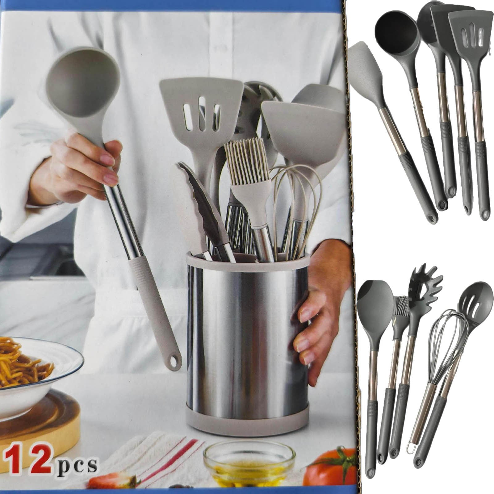 Boreal Craft Purpose Kitchen Cookware Set 11 Piece Food Grade Silicone ...