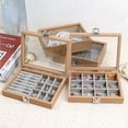 ANXPTIME Elegant Wooden Jewelry Box with Dustproof Lid Necklace and ...