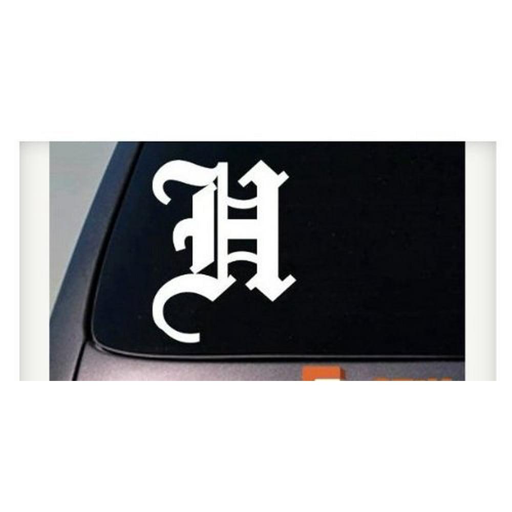 LETTER H 6" STICKER DECAL OLD ENGLISH TRUCK CAR WINDOW TEACH GIRL CRAFT ...