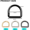 30Pcs Metal Spring D Rings, 30mm Stainless Steel Small D Ring Carabiner ...
