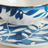 Oneida Entertain 365 12-Piece Aura Blue & White Porcelain Tableware Set ...