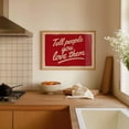 Affixzi Tell People You Love Them Print: Hand Lettered Bold Red Wall ...
