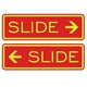 Classic Slide Door Sign - Red / Yellow - Large - Walmart.com