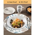 Blue Coastal Ocean Beach Themed Round Table Placemats set of 6 ...