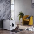 Unipaws Cat Litter Box Enclosure With Mat Privacy Cat Washroom Litter