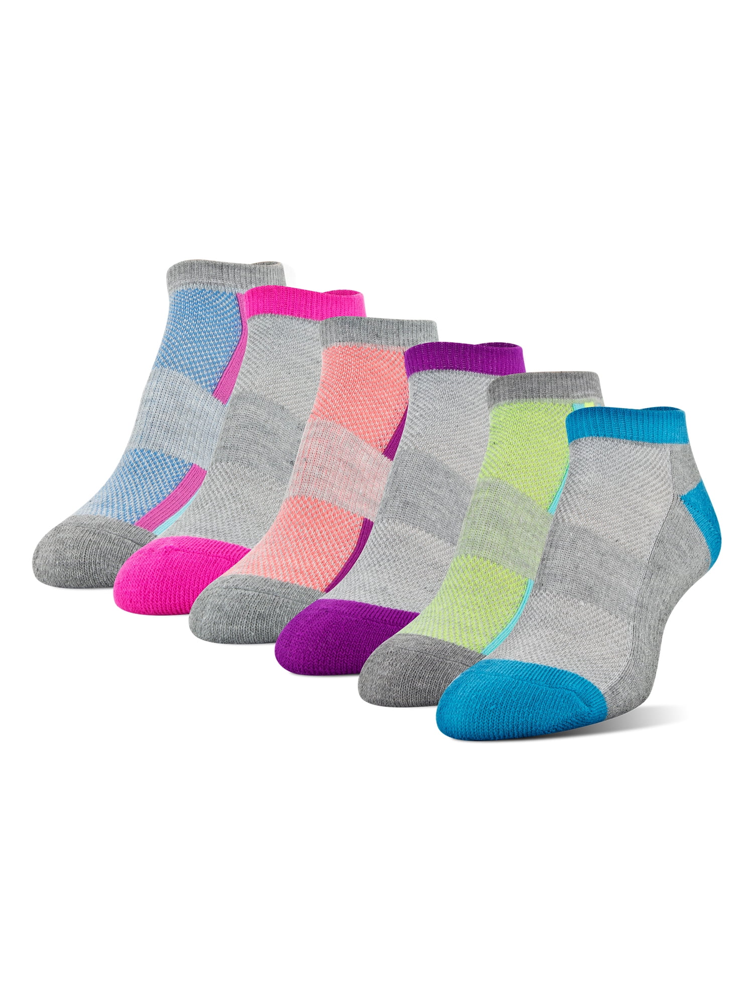 Athletic Works Women's Midcushion No Show Socks, 6 Pairs - Walmart.com