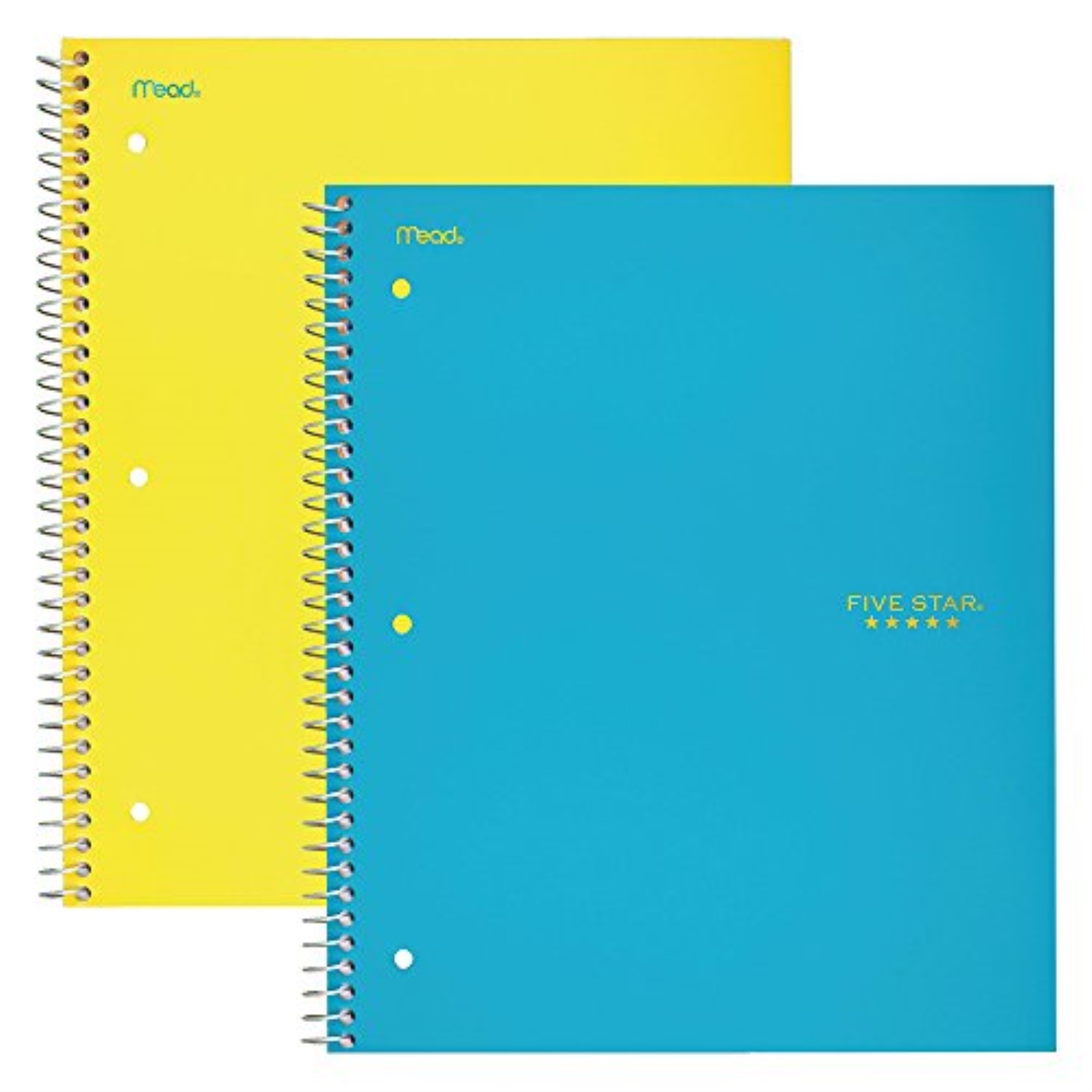 Five Star Spiral Notebooks 5 Subject Wide Ruled Paper 200 Sheets 10