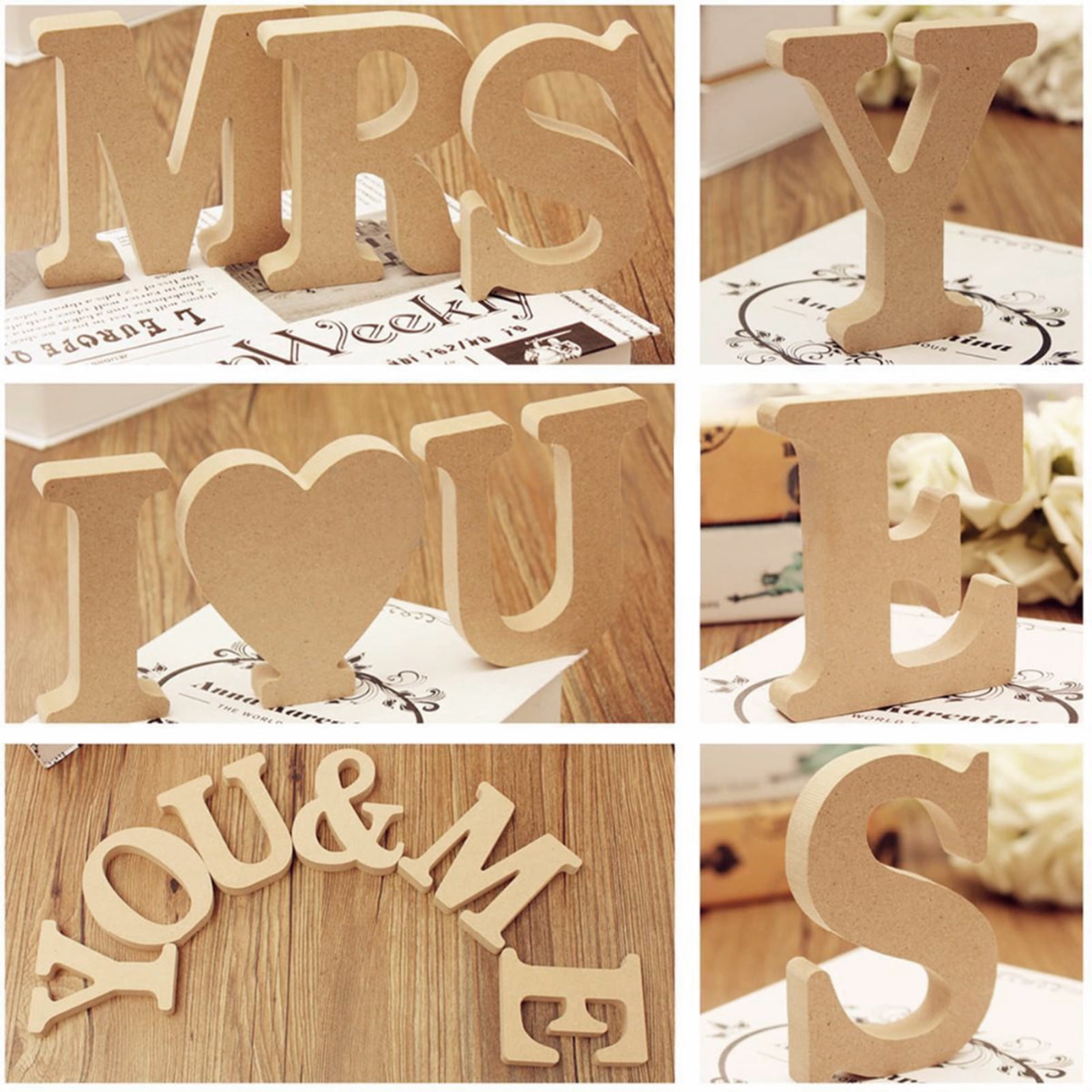 Dream Lifestyle Lovely English Letter Shape Statue Decor Handmade Good ...