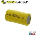 10x Exell SubC 1.2V 2000mAh NiCD Flat Top Rechargeable Batteries ...